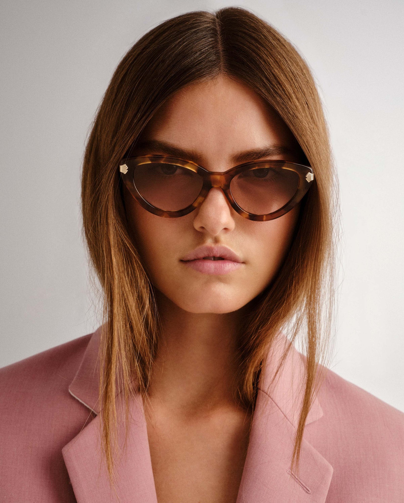 The Imogen Caramel Tort Female Cat-Eye Sunglasses | Luv Lou